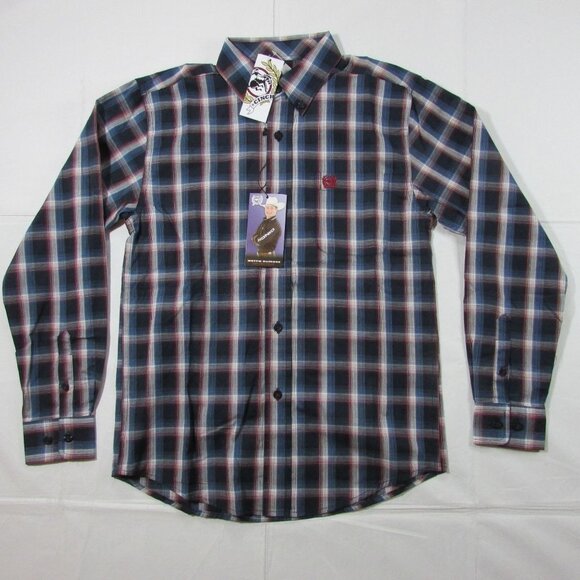 Cinch | Shirts & Tops | Cinch Boys Long Sleeve Plaid Button Up Western ...